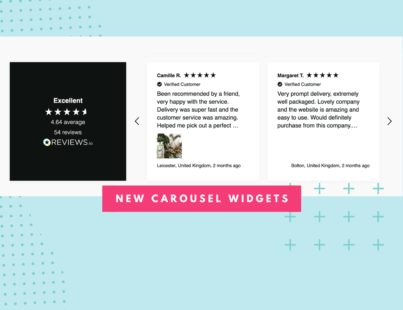 New Customisable Review Carousel Widgets | REVIEWS.io